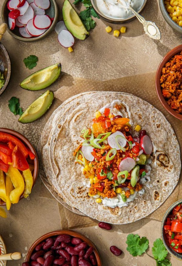 Tex Mex tortilla wraps monkey platter