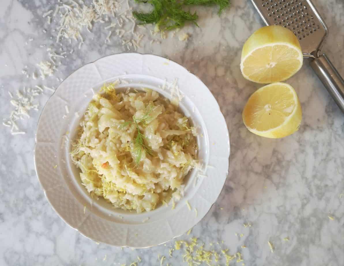 Risotto met venkel en citroen