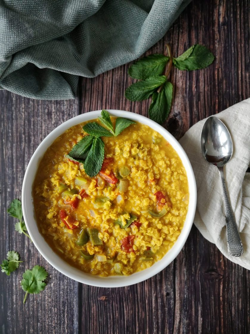 Frisse rode linzensoep