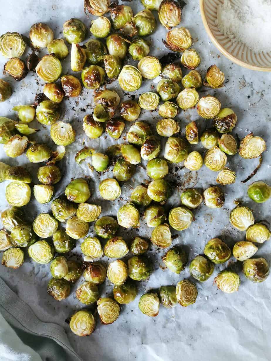 Geroosterde spruitjes uit de oven