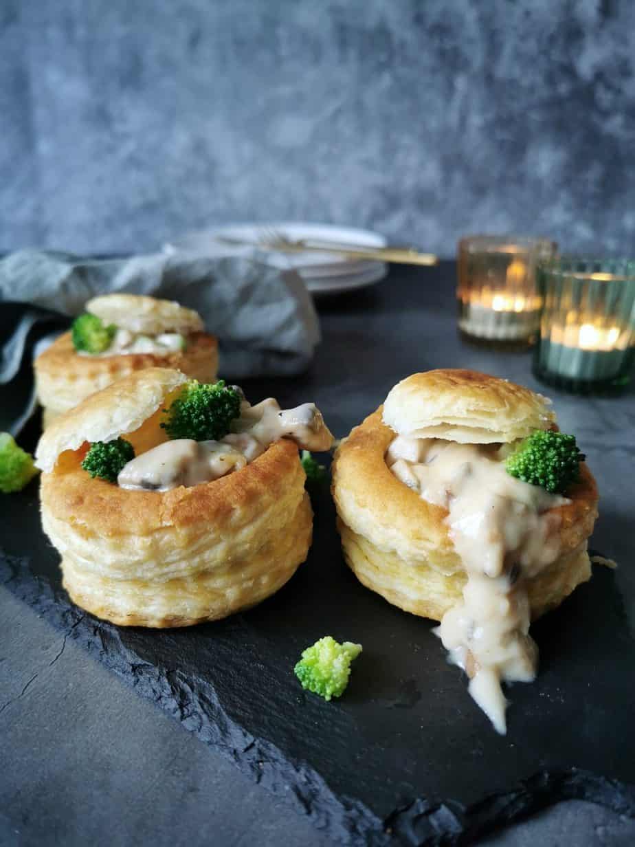 Vegetarische pasteitjes met zelfgemaakte ragout