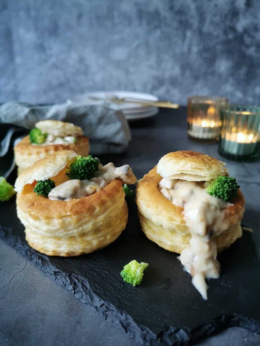 Vegetarische pasteitjes met zelfgemaakte ragout