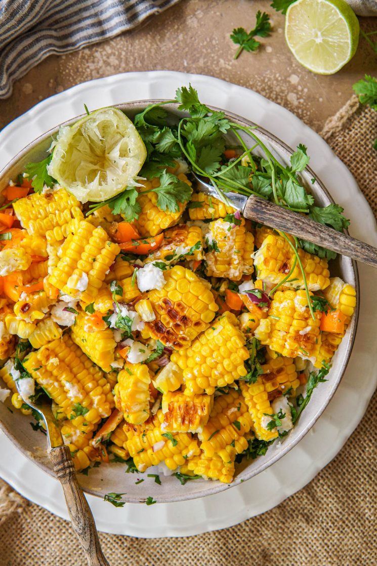 Snelle en makkelijke frisse mais salade