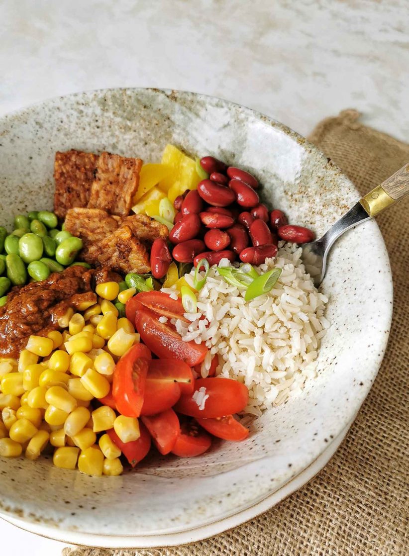 Tex Mex buddha bowl met tempeh