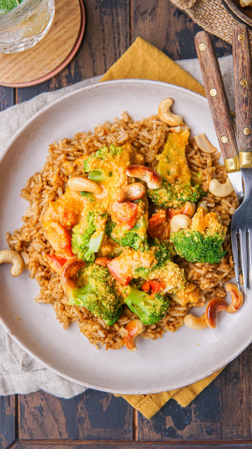 Vega curry korma met broccoli